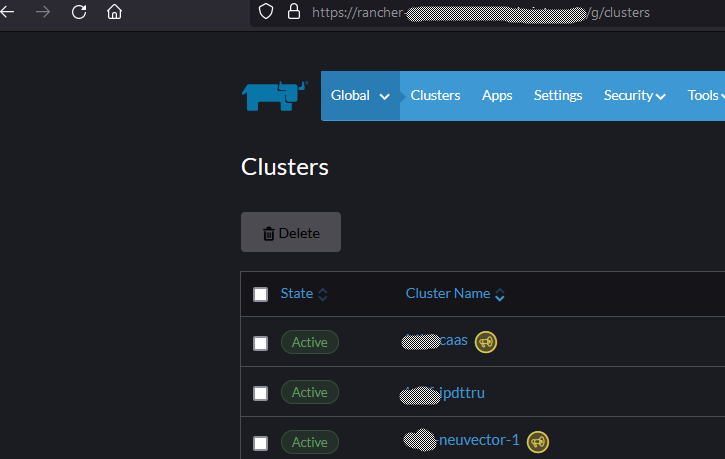 Add cluster change indication icons or signal on Rancher UI 2.6 to shows which downstream ...
