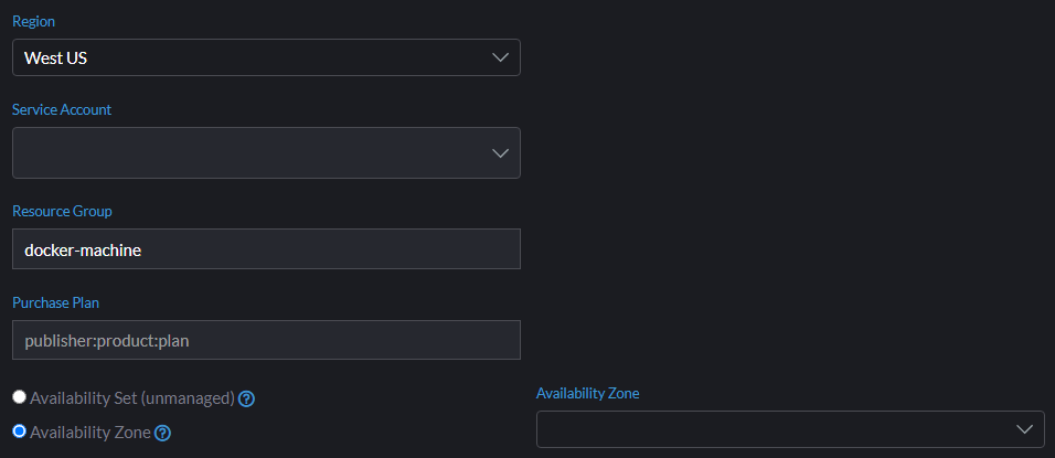 Rfe Rancher Azure Node Driver Add Option To Set Availability Zone Rke1 Node Templates